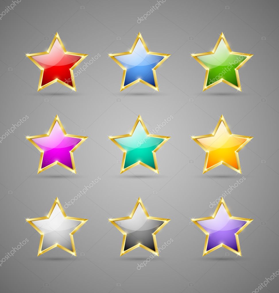 Colorful stars — Stock Vector © PKIllustrations #18446047