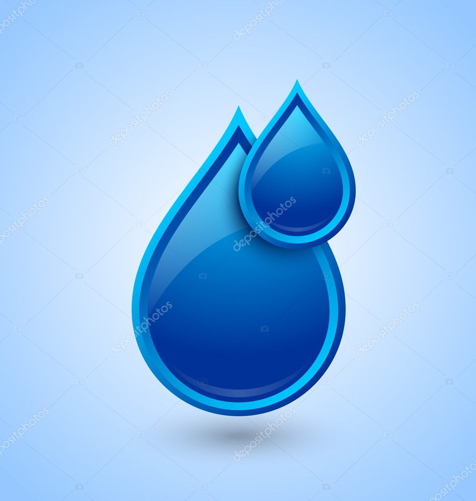 Gotas de agua icono Vector de stock #45816549 de ©PKIllustrations