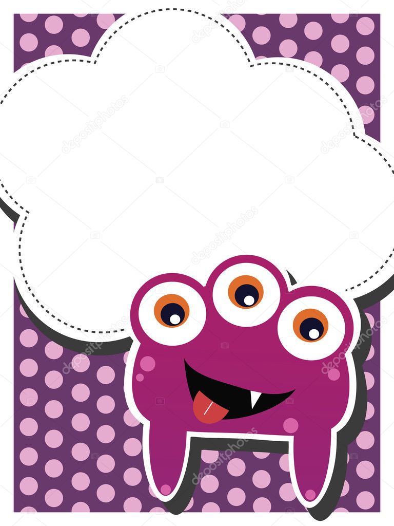 Monster card Stock Vector by ©BlueLela 40280815