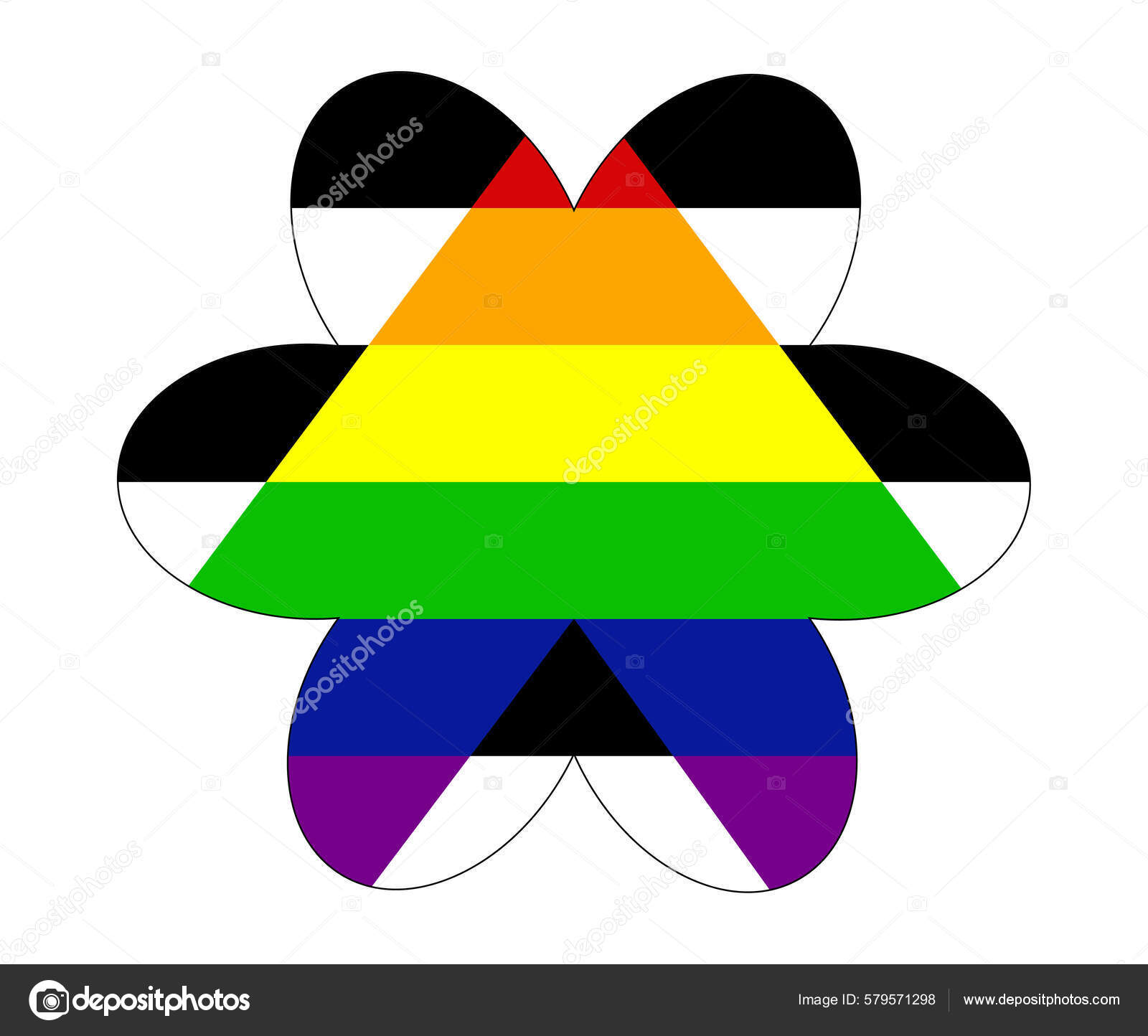 Straight Allies Pride Flag Lgbt Community Flag Stock Vector Image by ...