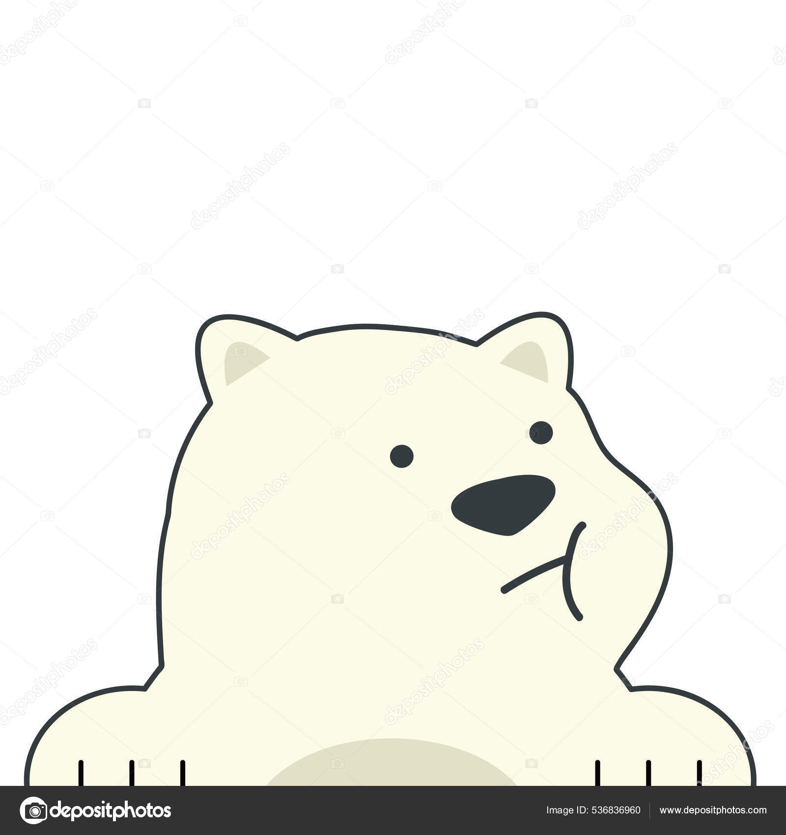 可爱的北极熊卡通人物 图库矢量图©focus_bell@hotmail.co.th 536836960