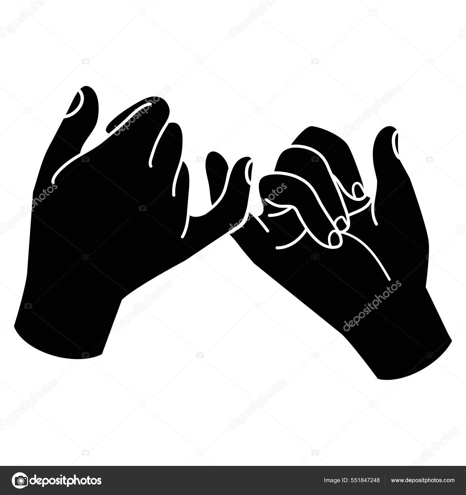 Black Hands Making Promise Outline Sign Stock Vector Image by ©focus ... Black Hands Making Promise Outline Sign Stock Vector Image by ©focus ...