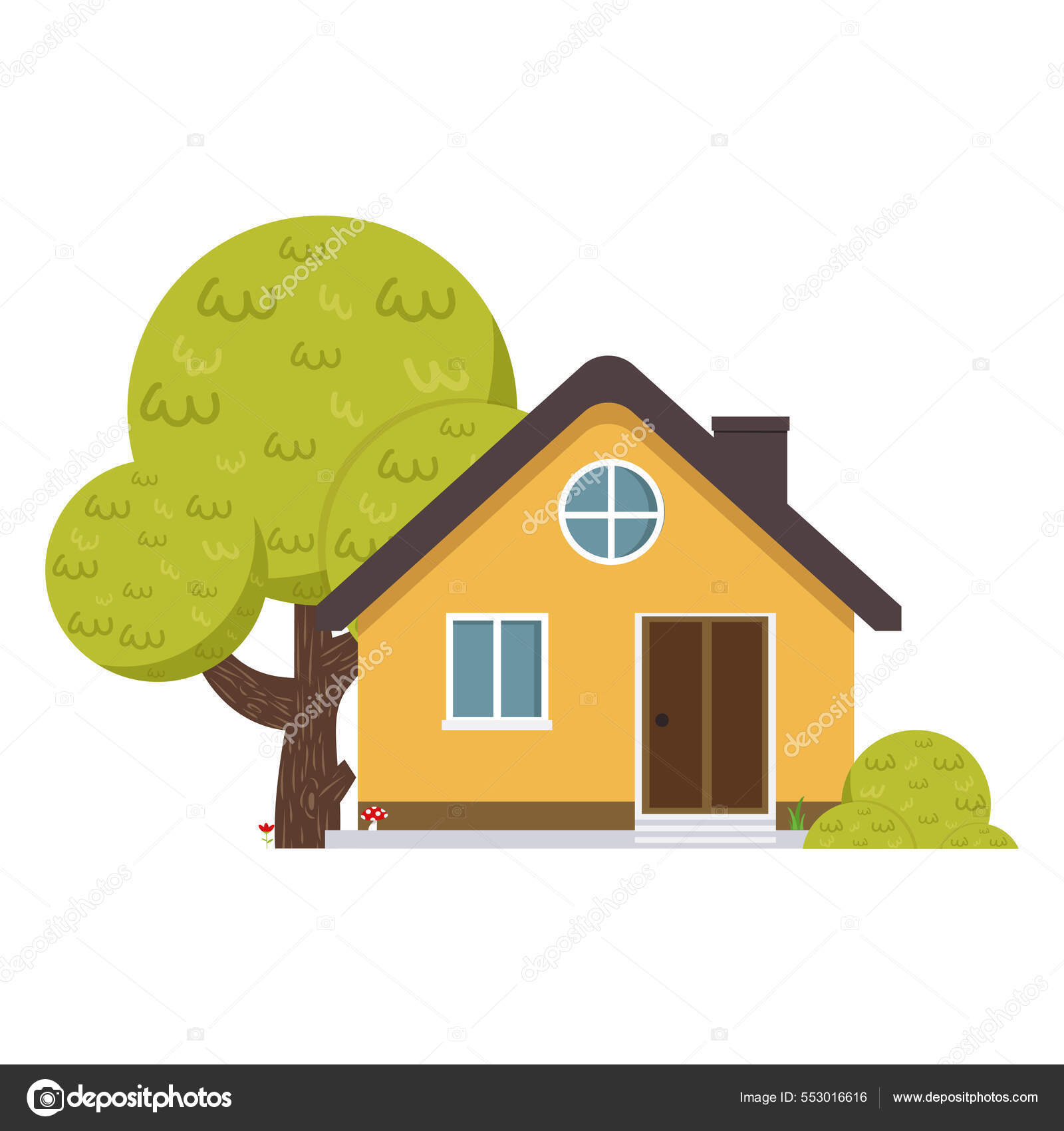 Home Isolated Flat Illustration Vector Stock Illustration by ©focus ...