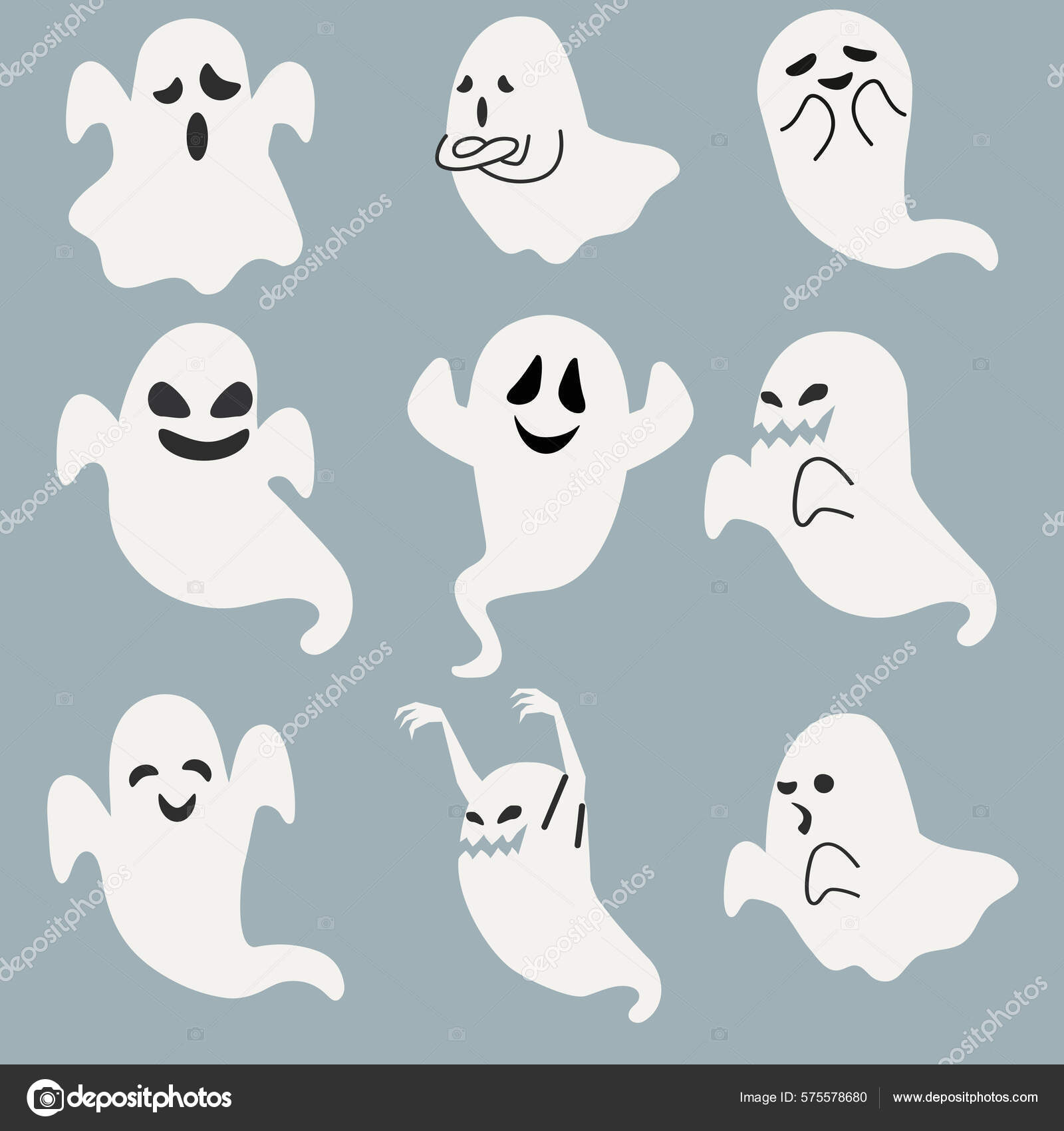 Dibujos Animados De Fantasmas De Halloween