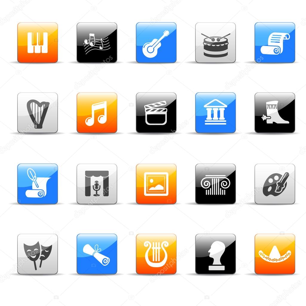 Culture icons Stock Vector Image by ©colorlife #35414797