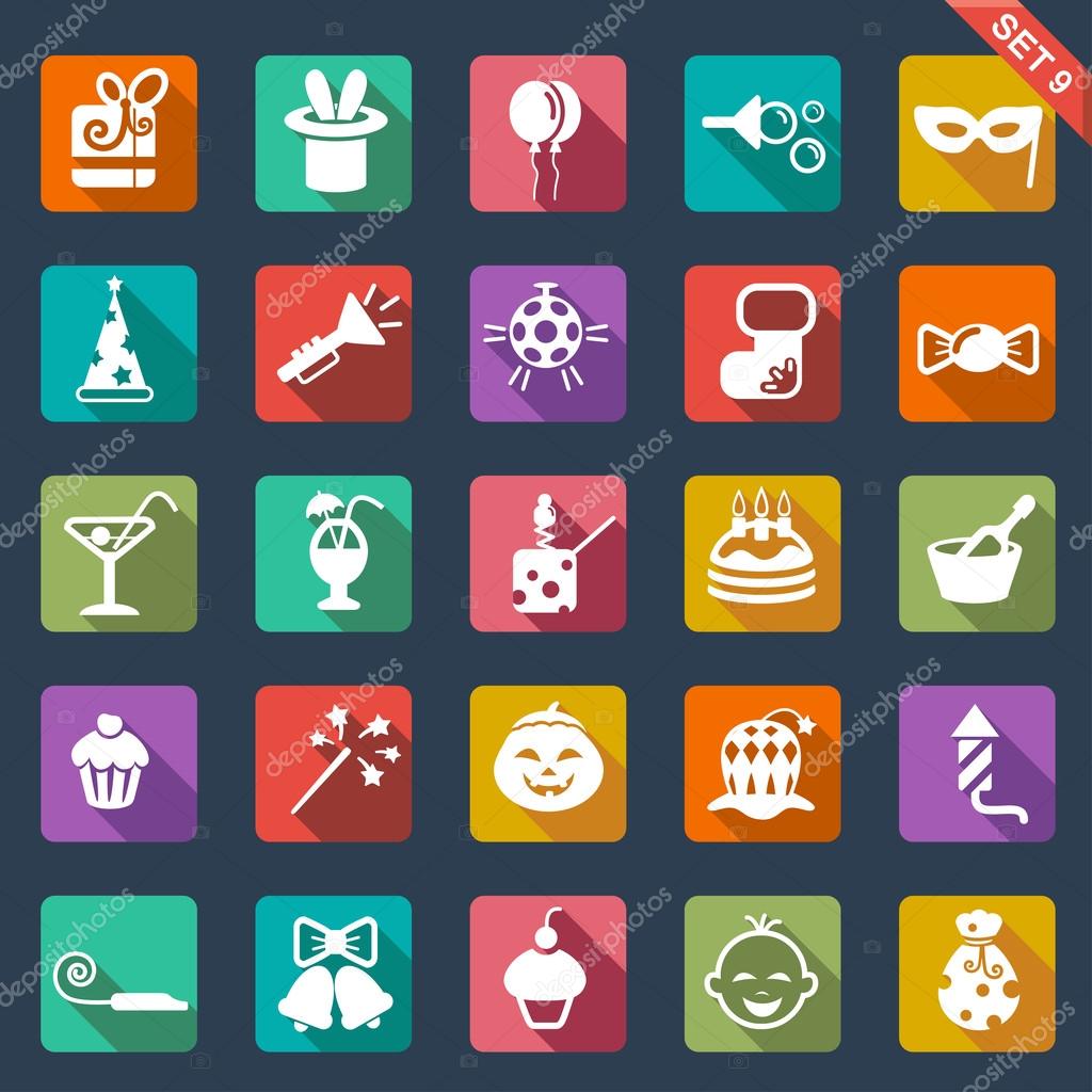 Party icon set Stock Vector Image by ©colorlife #35414913