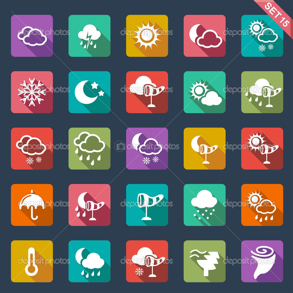 Weather icons Stock Vector Image by ©colorlife #35414945