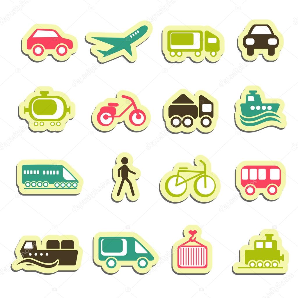 Transport icons Stock Vector Image by ©colorlife #35416015