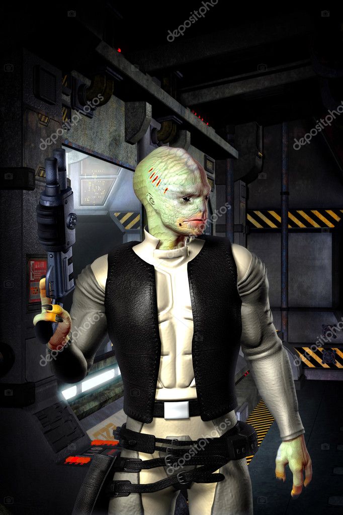 Alien adventurer science fiction — Stock Photo © innovari #48423161