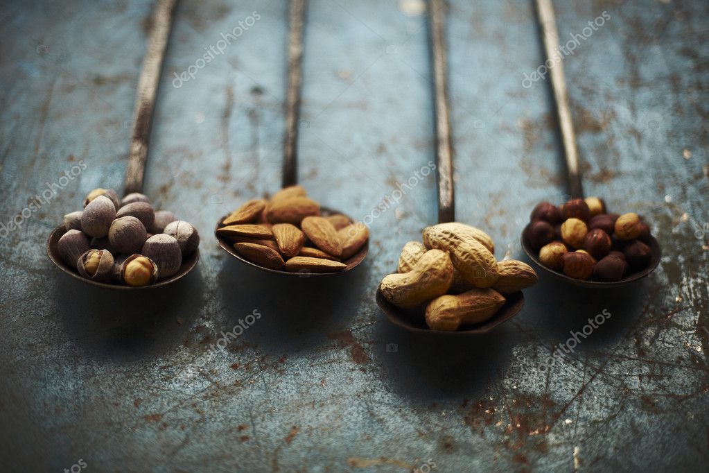 Varieties of nuts — Stock Photo © bonninturina #13597603