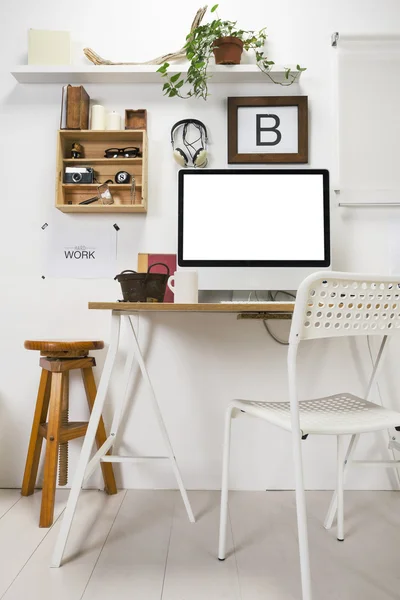 Modern creative workspace. Stock Photo by ©bonninturina 39637583