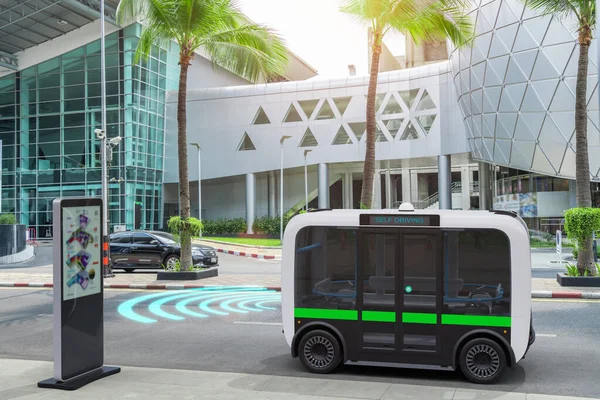 Autonomous Electric Bus Self Driving Street Smart Vehicle Technology ...