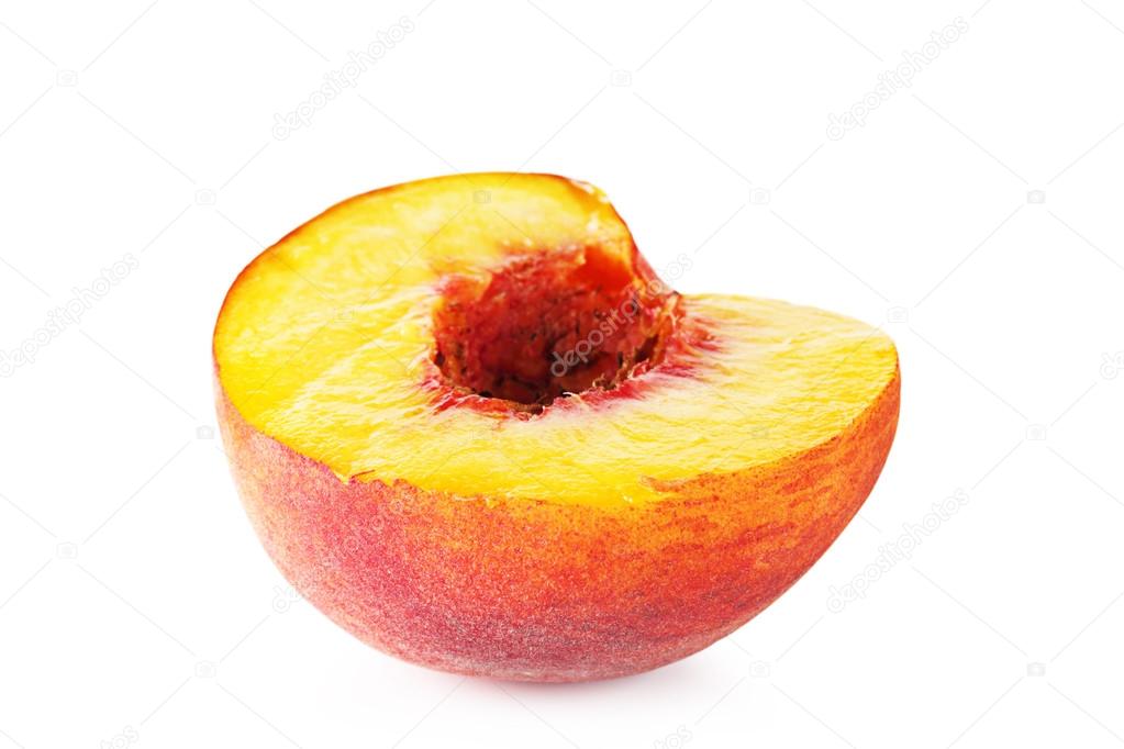 Half a peach. — Stock Photo © OlegSam #31966531