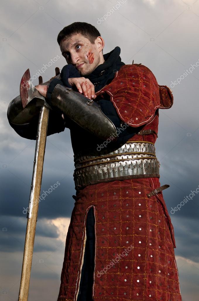 Portrait of a Knight in the blood Stock Photo by ©Oleksminyaylo1 23643213