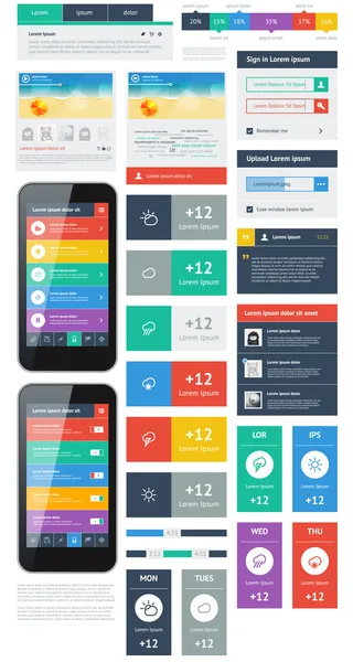 UI is a set of beautiful components featuring the flat design trend ...