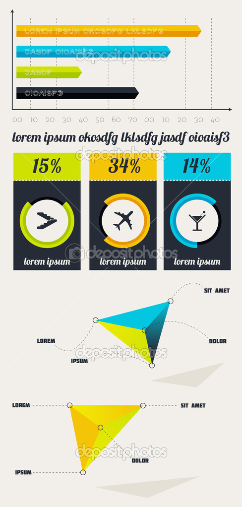 Elements of Infographics with buttons and menus Stock Vector Image by ...