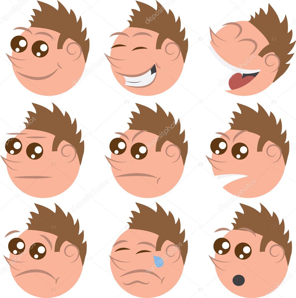 Round Face Expressions Stock Vector Image by ©milo827 #12260976