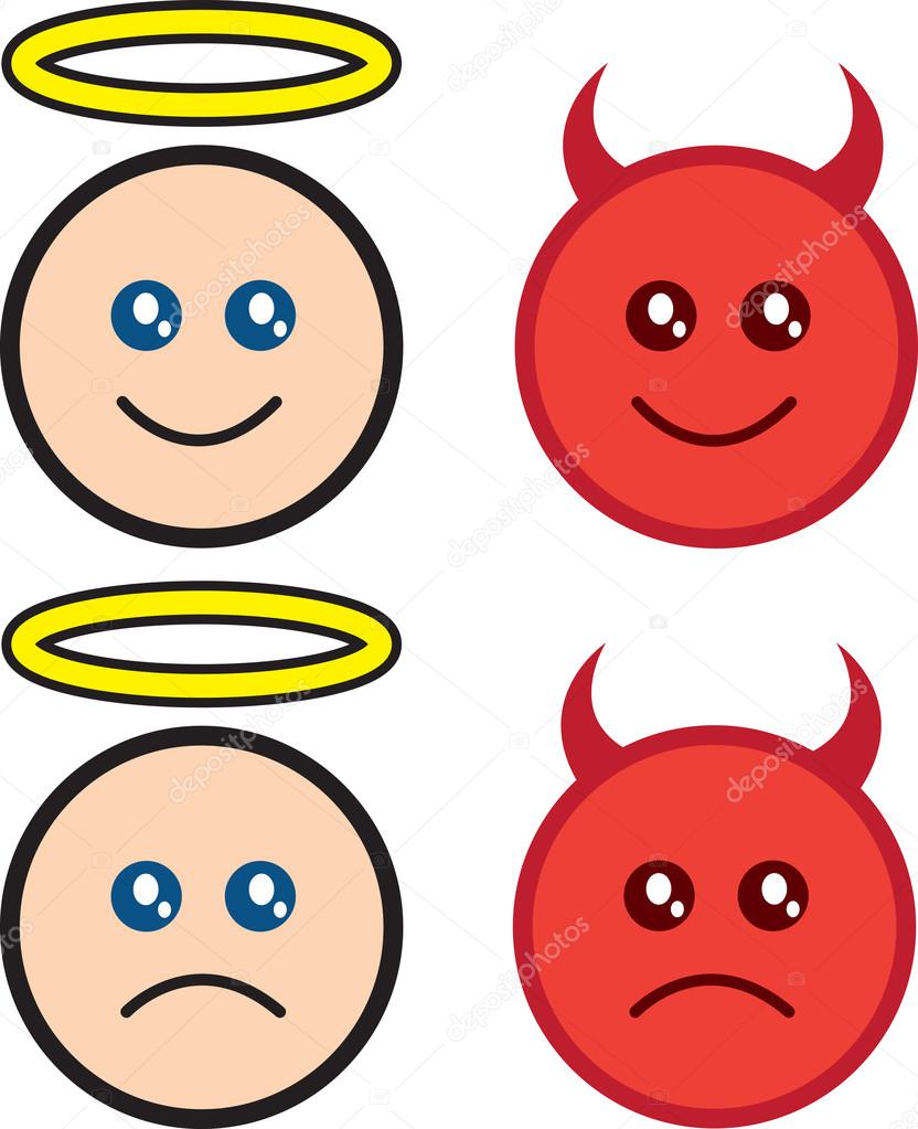 Angel And Devil Emoticon