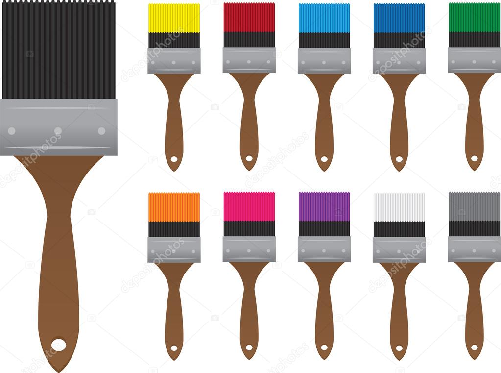 Paintbrush Colors Stock Vector Image by ©milo827 #19297581