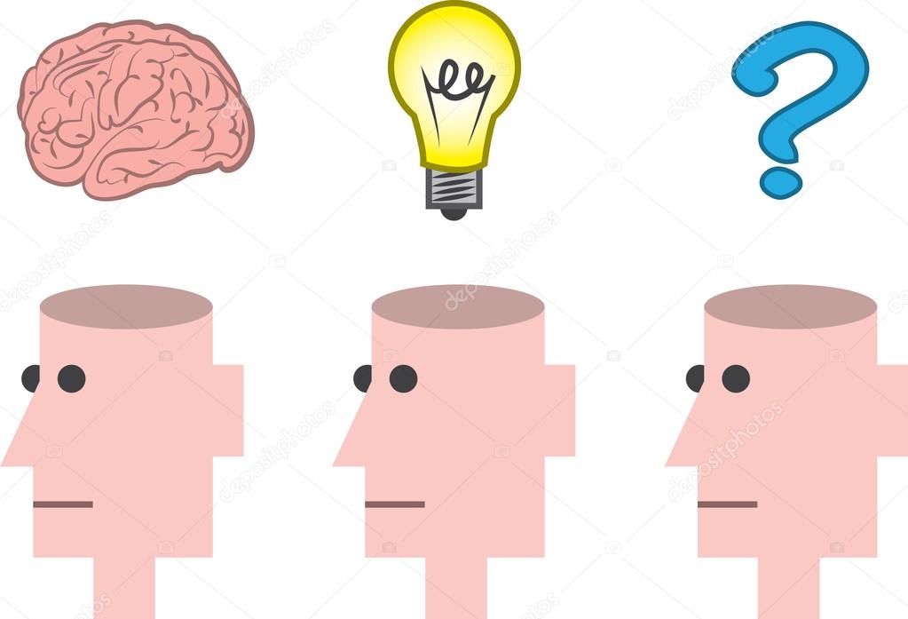 Cabeza abierta de pensamiento — Vector de stock © milo827 #19482561