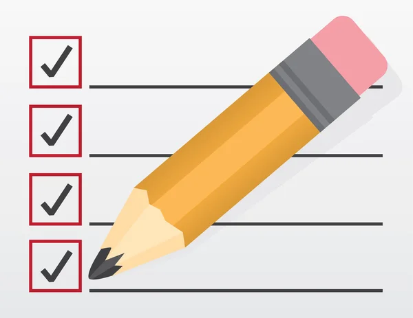Pencil figure checklist — Stock Photo © Graphicgum #10082303