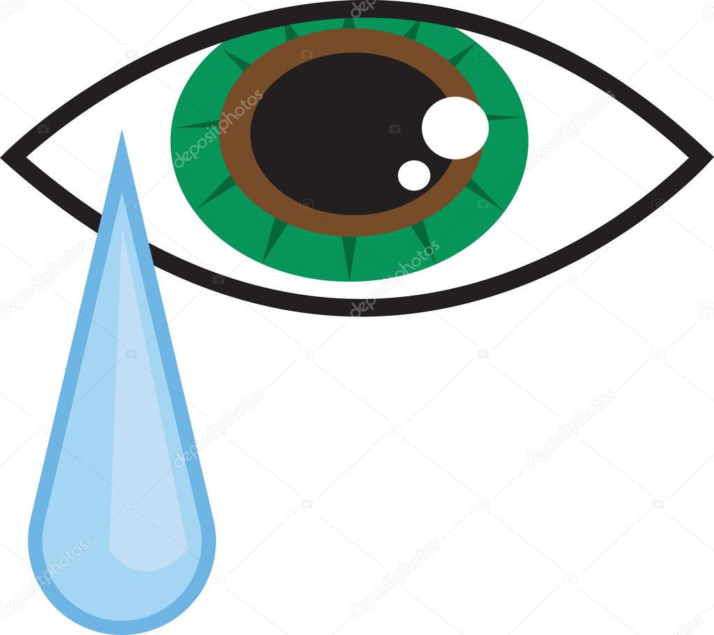 Cartoon Falling Tear From Eye