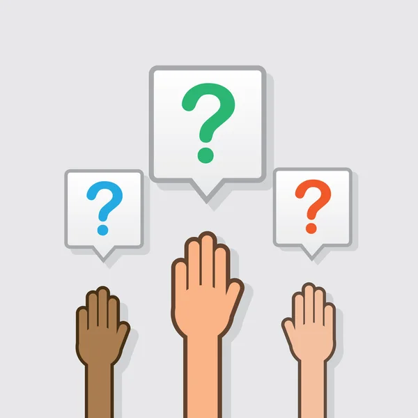 Raise hand question Vector Art Stock Images | Depositphotos