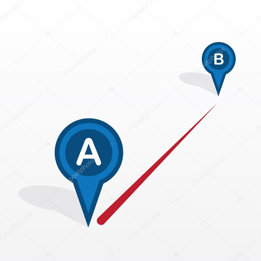 Point A to B Stock Vector Image by ©milo827 #43847263