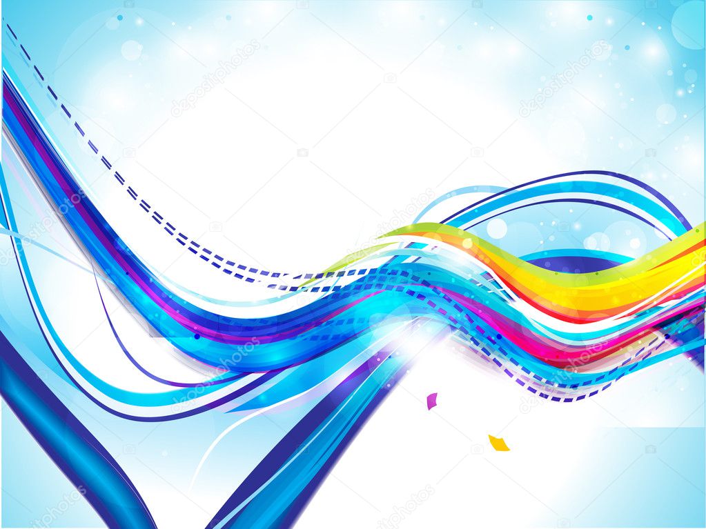Abstract colorful wave background with sparkle Stock Vector by ...