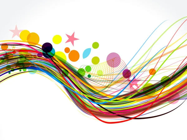 Abstract Artistic Creative Colorful Wave Background Vector Illustration ...