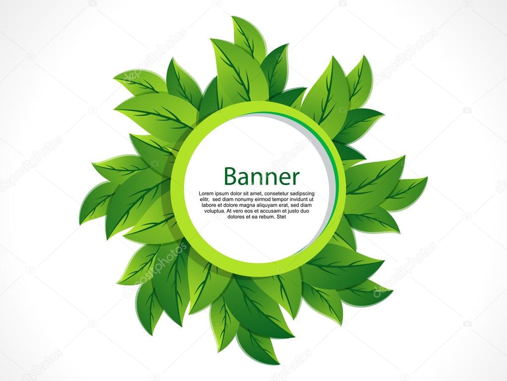 Green Leaf Banner Stock Vector Image by ©gurukripa #33433037