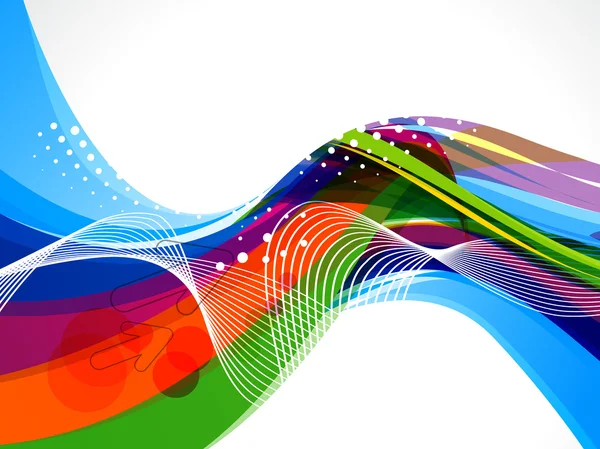 Abstract Colorful Wave Background With Sparkle Stock Vector By