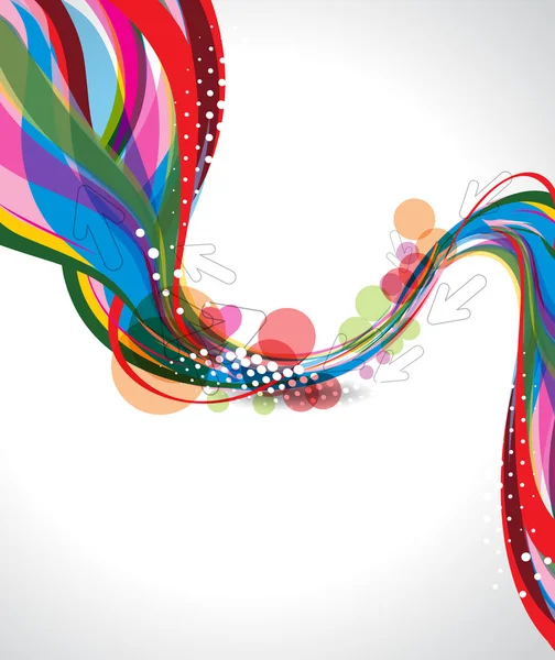 Abstract Artistic Creative Colorful Wave Background Vector Illustration ...