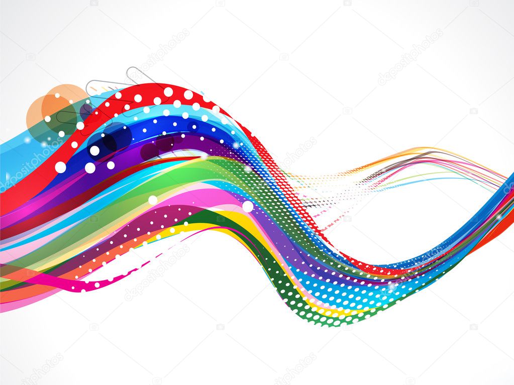 Colorful Wave Background With Grunge Stock Vector By ©gurukripa 42065845
