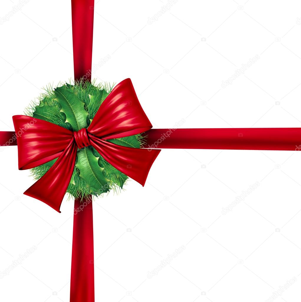 Red Christmas Wrapping Ribbon Decoration — Stock Photo © lightsource ...