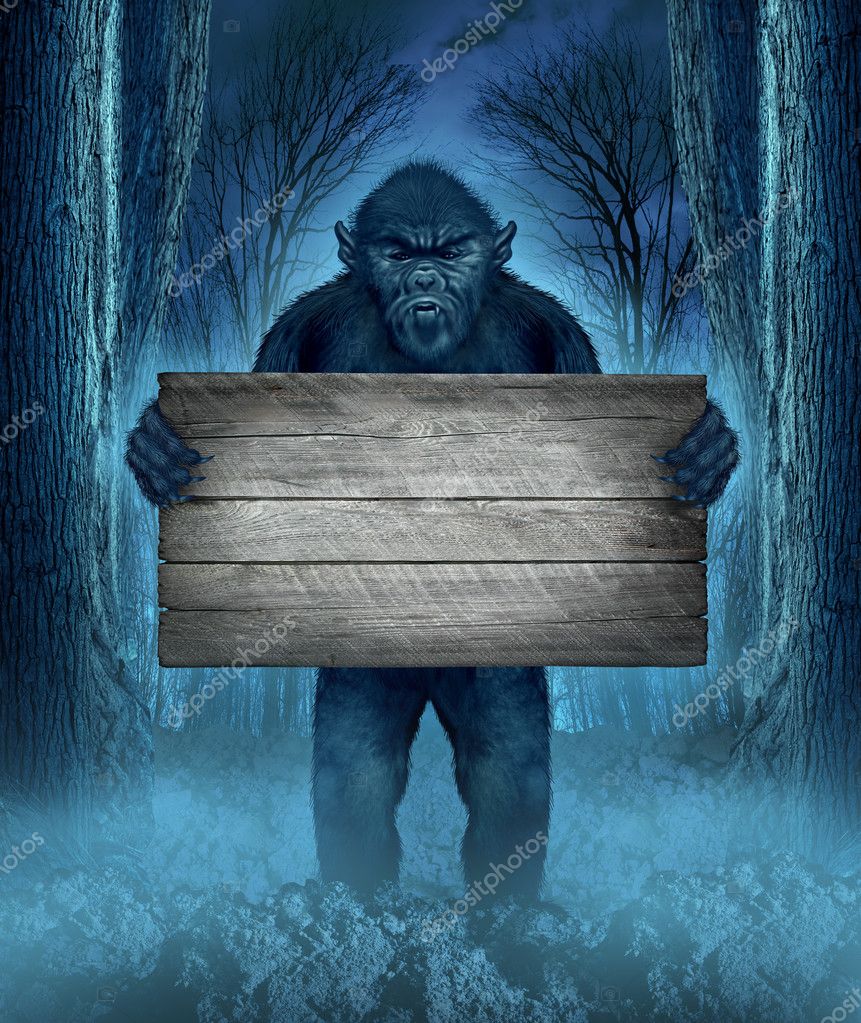 Monster Holding A Sign — Stock Photo © lightsource #29313577