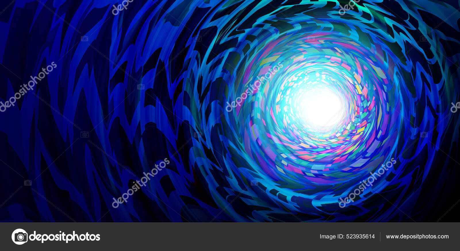 Creative Background Blue Abstract Extreme Perspective Design Element ...