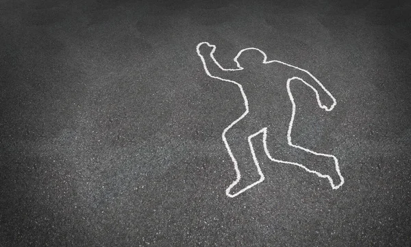 Black Chalk Body Outline