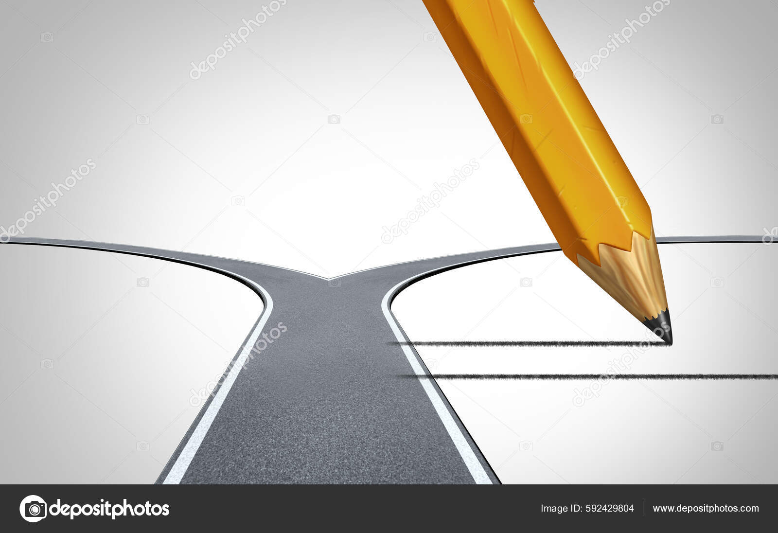 Alternate Path Changing Direction Diverging Paths Metaphor Going ...