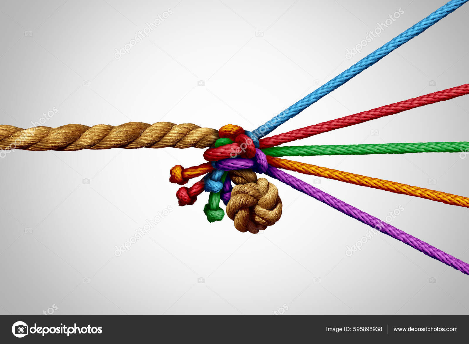 Partners Pulling Together Concept Diverse Team Partnership Business ...