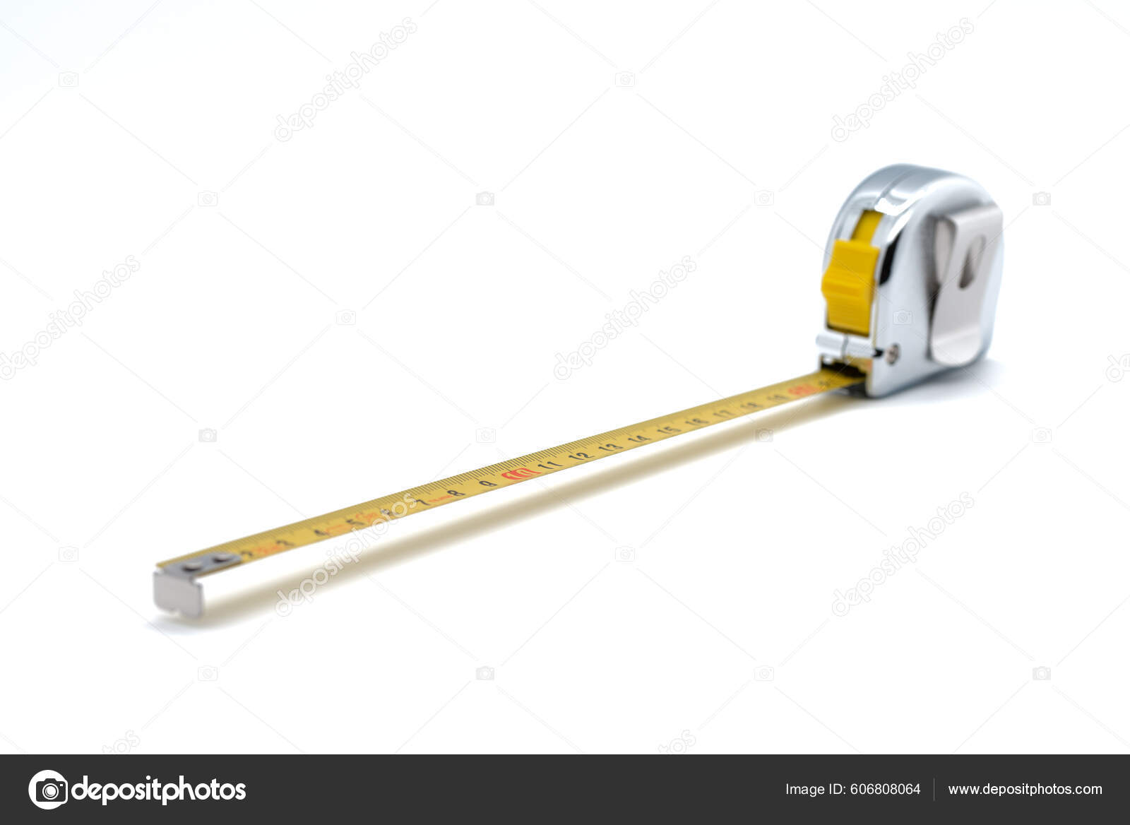 Tape Measure Measuring White Background Cropped Image — Stock Photo ...