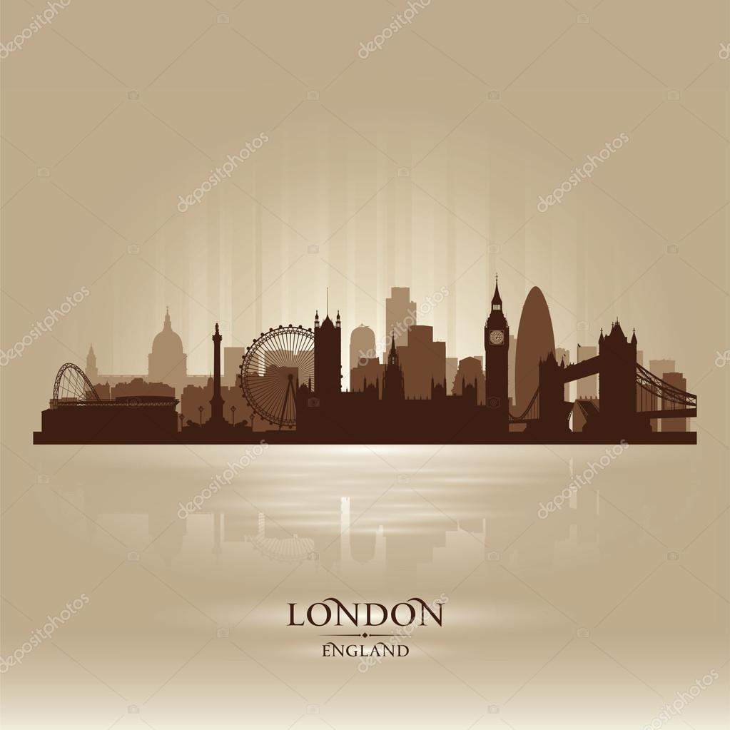 London England skyline city silhouette — Stock Vector © Yurkaimmortal ...