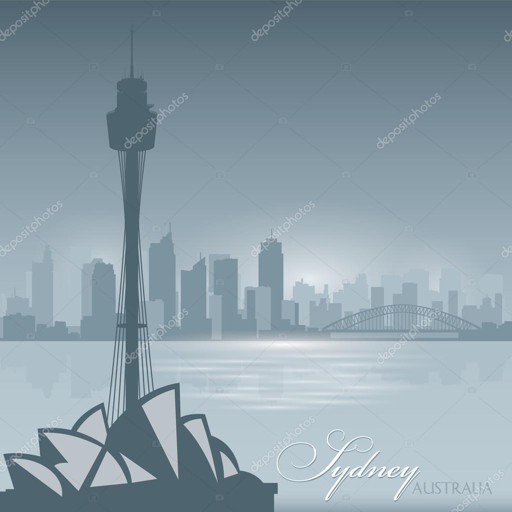 Sydney Australia skyline city silhouette background Stock Vector Image ...