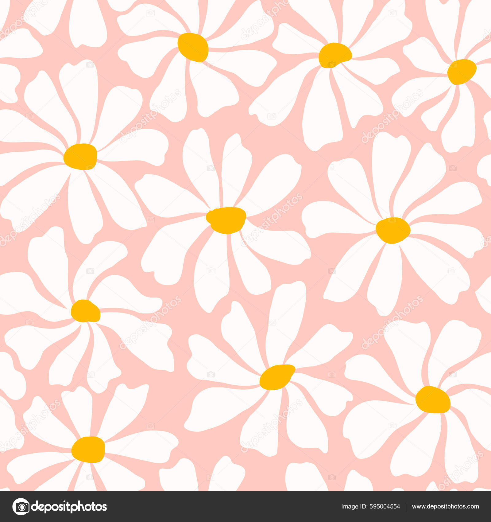 Daisies Pattern Background