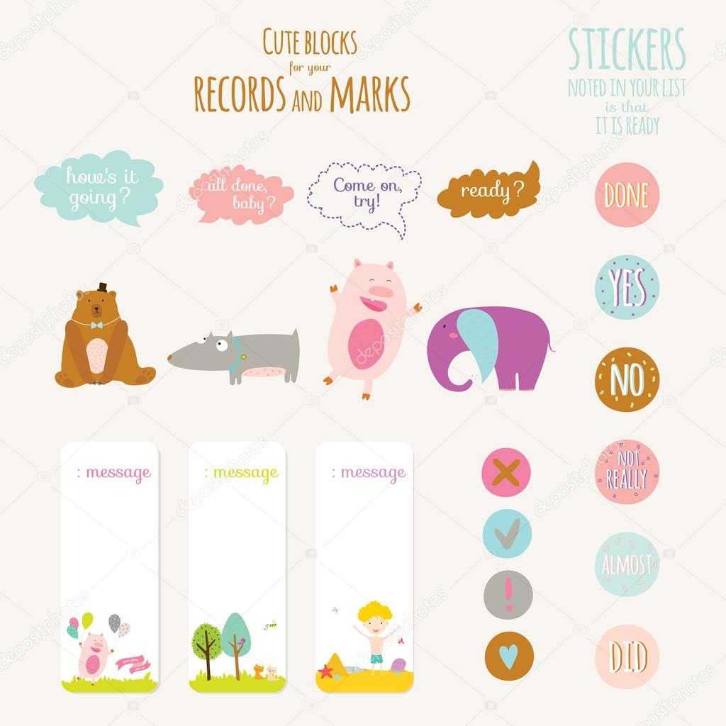 Notebook template with animals Stock Vector Image by ©one7thlifetime ...