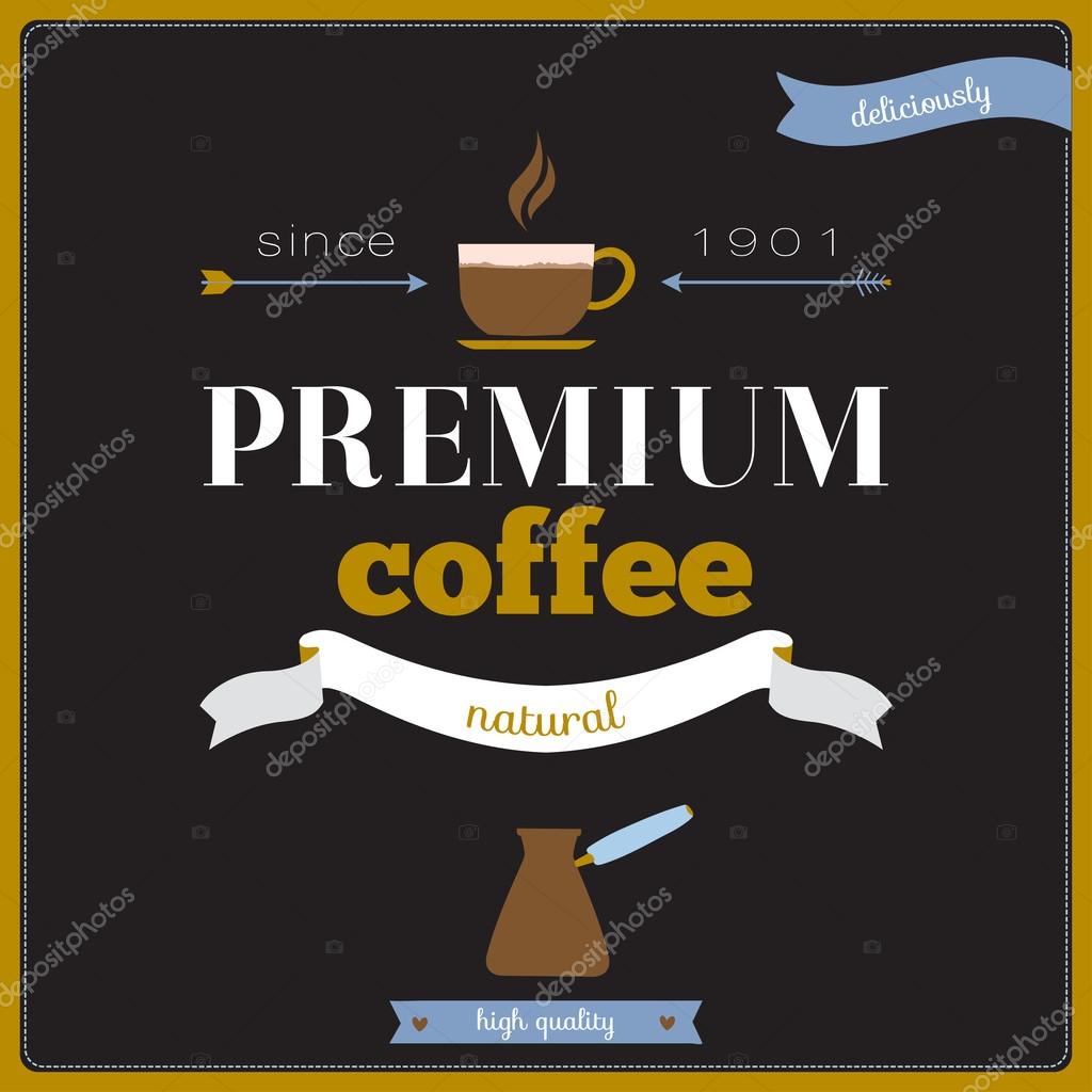 Coffee poster with frames and labels Stock Vector Image by ...