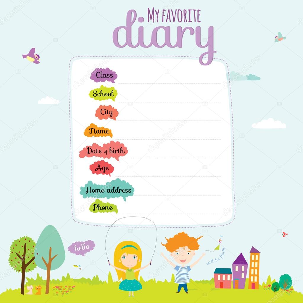 Design elements for notebook, diary, stickers and other template design ...