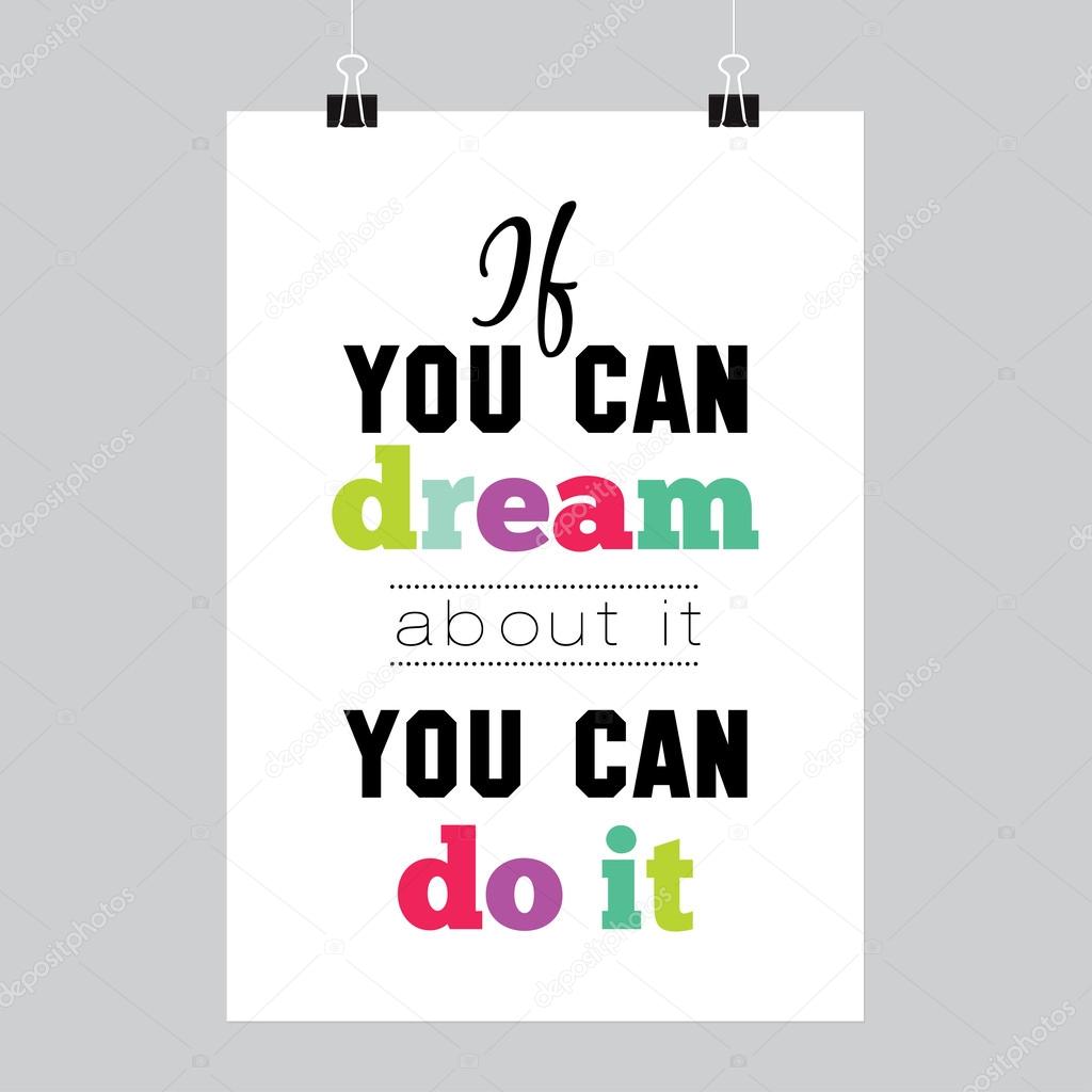 Motivational quote poster Stock Vector by ©one7thlifetime 51095623