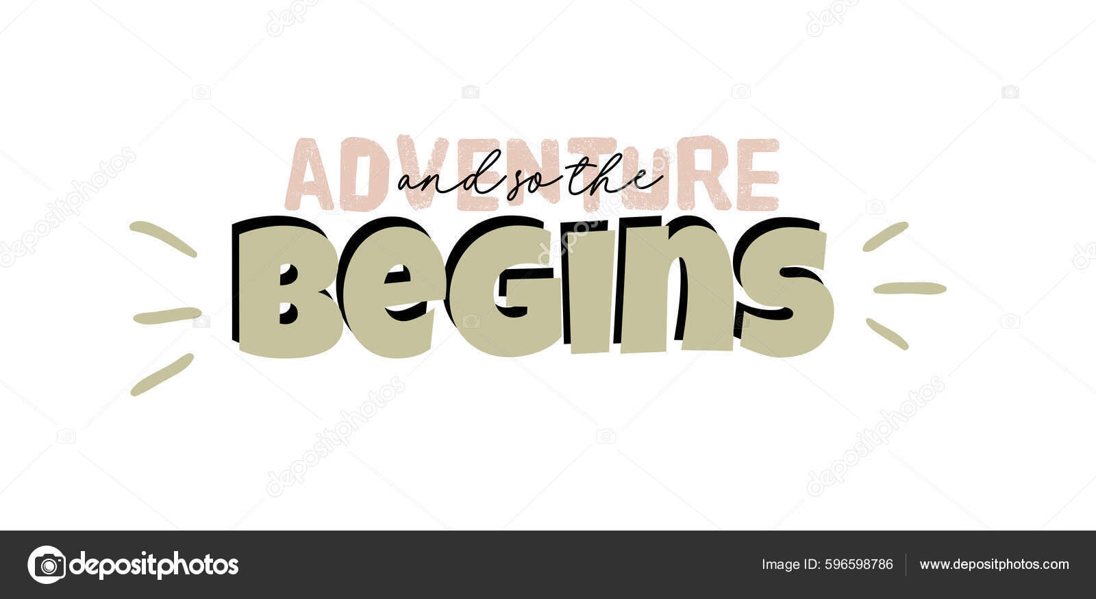 Outdoor Leisure Activity Quotes Trendy Summer Typographic Lettering ...