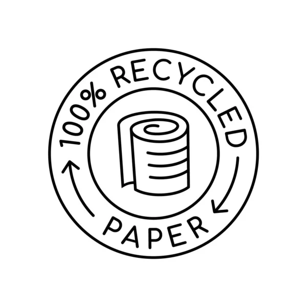 Printed On Recycled Paper Logo Vector